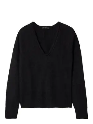 JAMES PERSE Cashmere V-neck Sweater - Black