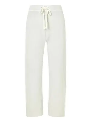 JAMES PERSE Cropped Brushed Cotton-terry Track Pants - No
