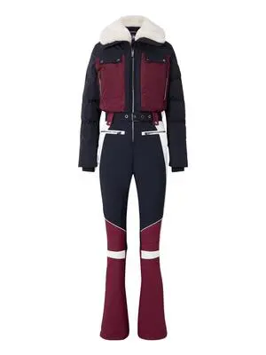 Fusalp Karei Belted Plush-trimmed Padded Shell Ski Suit - Black