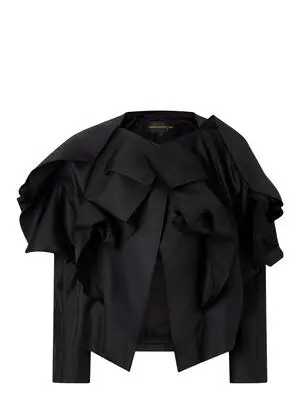 COMME DES GARÇONS Comme Des Garçons Fitted Coat With Frayed Ruffles