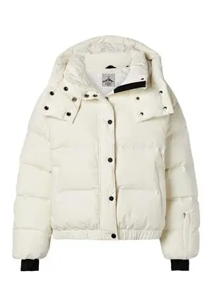 Perfect Moment Polar Flare Hooded Down Ski Jacket - White