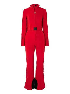Perfect Moment Jg Belted Padded Down Ski Suit - Red
