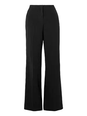 Saloni Flute-b Crepe Straight-leg Pants - Black