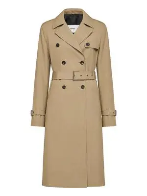 Fendi Long-sleeve Collared Trench Coat - Beige