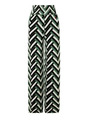 PERFECT MOMENT Embroidered Wool Wide-Leg Pants