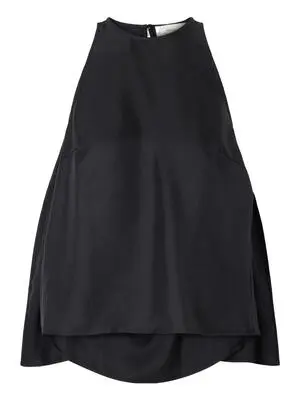 Loulou De Saison Silk Twill Cami Top - Black