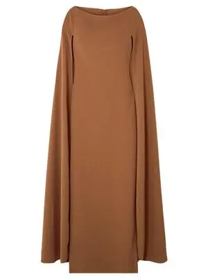 Solace Cape-style Dress - Brown