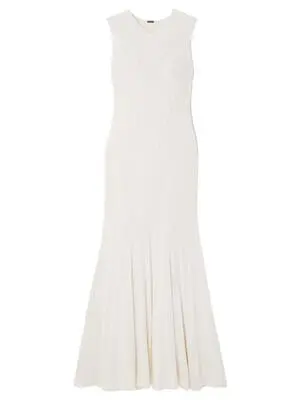 ADAM LIPPES Ribbed Silk Maxi Dress