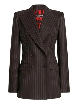 Dolce & Gabbana Lapel Long-sleeved Suit Jacket - Black