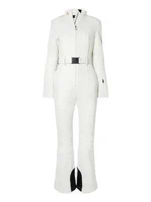 Perfect Moment Jg Belted Padded Down Ski Suit - White