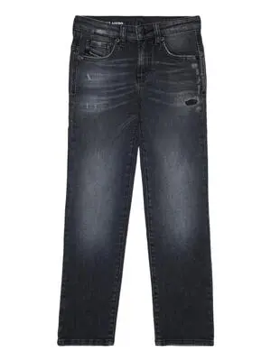 DIESEL® Distressed Regular Fit Jeans - Black/dark Grey