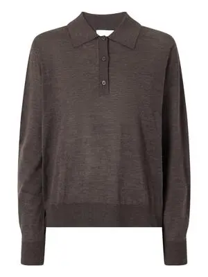 Loulou De Saison Relaxed Fit Collared Knit Sweater - No
