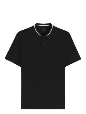 Hugo Boss Tipped Collar Polo Shirt - Black