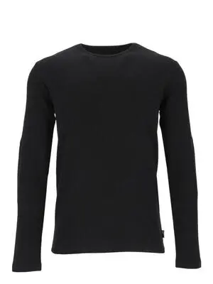 MAISON MARGIELA Long Sleeve Knitted Top With Contrasting Elbow Patches - Black