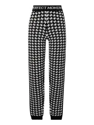 Perfect Moment Houndstooth Merino Wool Leggings - Black