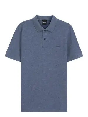 Hugo Boss Logo Embroidered Polo Shirt - Blue