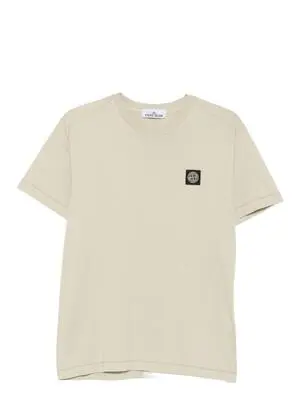 Stone Island Logo-patch T-shirt - Sand-colored