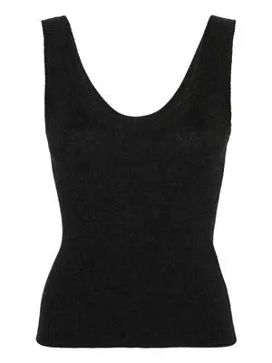 BRUNELLO CUCINELLI Brunello Cucinelli Monili-Chain Ribbed-Knit Top