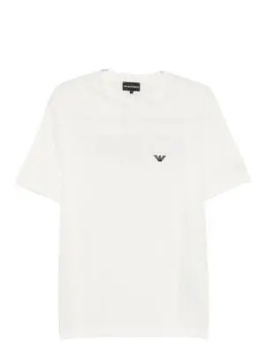 Emporio Armani Logo-print Crew-neck T-shirt - White