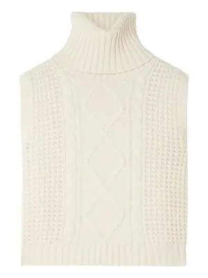 PERFECT MOMENT Perfect Moment Cable-Knit Roll-Neck Top