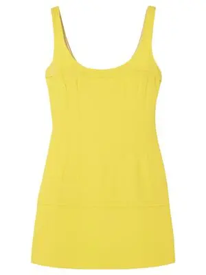 EMILIA WICKSTEAD Hammer Flower Crepe Mini Dress - Yellow