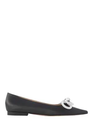MACHMACH Bow Detailing Flat Shoes - Black