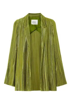 Galvan Pleated Metallic Blazer - No