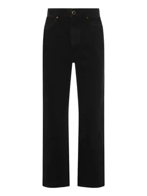 Khaite Belt Loop Denim Trousers - Black