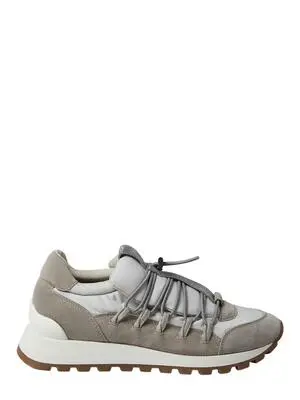 Brunello Cucinelli Panelled Sneakers - Light Gray