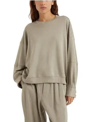 Brunello Cucinelli Crewneck Sweatshirt With Jewel Detailing - Gray