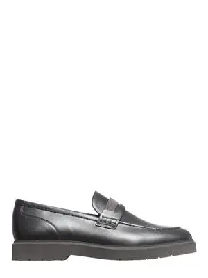 Brunello Cucinelli Brunello Cucinelli Embellished Slip-On Loafers Black