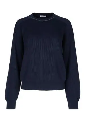Brunello Cucinelli Crewneck Knitted Jumper - Black