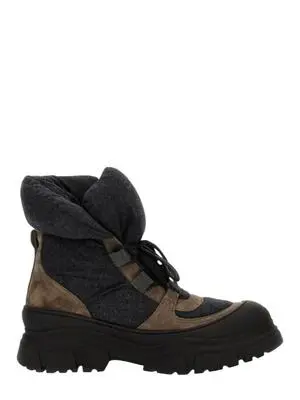 BRUNELLO CUCINELLI Brunello Cucinelli Two-Tone Panelled Ankle Boots