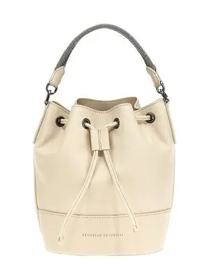 Brunello Cucinelli Monili Braided Bucket Bag - Nude