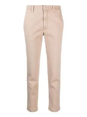 Brunello Cucinelli Mid-rise Cropped Chino Trousers - Nude