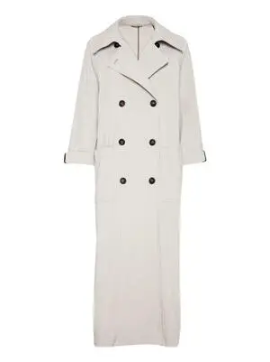 Brunello Cucinelli Double-breasted Straight Hem Coat - Cold Beige