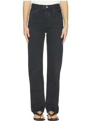 AGOLDE 90s Pinch Waist Long Jean In Black - Vanta