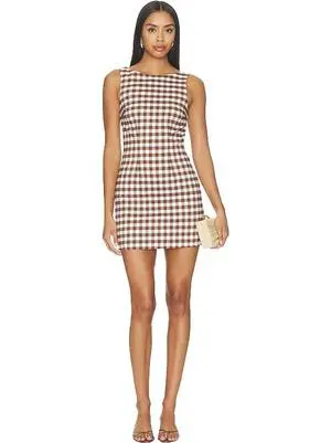 MAJORELLE Majorelle Lake Mini Dress In Metallic Bronze.