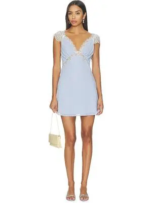 Tularosa Evi Mini Dress In Baby Blue - Light Blue