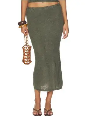 BOBI Blair Maxi Skirt In Sage - Troops