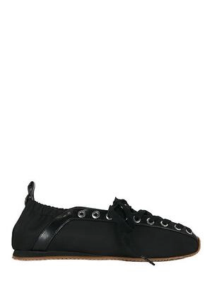 GANNI Lace-up Ballerina Sneakers - Black