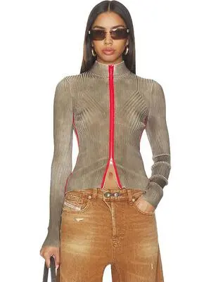 DIESEL® Msarma Knitwear With Zipper Closure - Multi