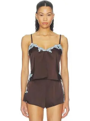 KAT THE LABEL Kat The Label Jean Camisole Top In Brown.