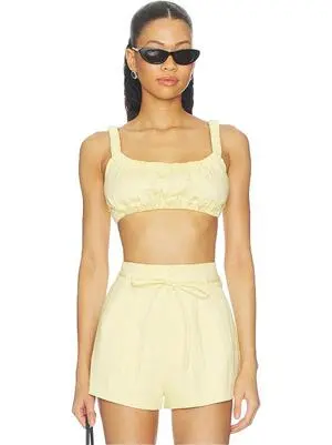 Majorelle Leigh Cropped Top - Butter Yellow