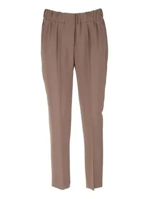 Brunello Cucinelli Cropped Tailored Trousers - Brown
