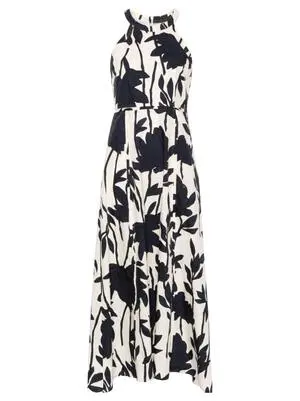 Brunello Cucinelli Floral-printed Sleeveless Maxi Dress - Night Black