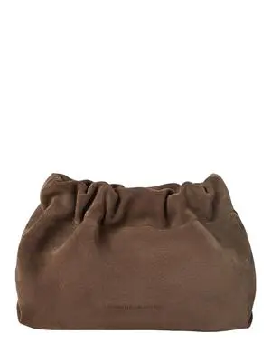Brunello Cucinelli Logo-printed Chain-linked Shoulder Bag - Brown