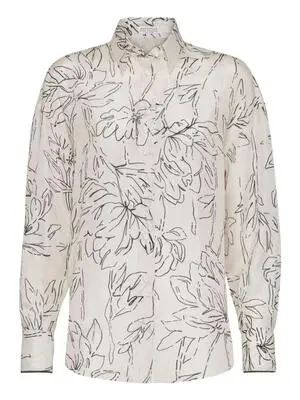Brunello Cucinelli Brunello Cucinelli Monili Chain Graphic Print Shirt White