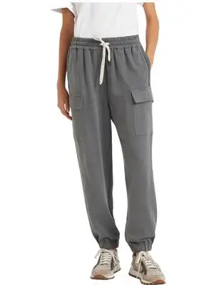 BRUNELLO CUCINELLI Brunello Cucinelli Side Stripe Drawstring Cargo Pants