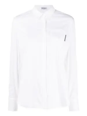 BRUNELLO CUCINELLI Brunello Cucinelli Beaded Tab Detail Shirt